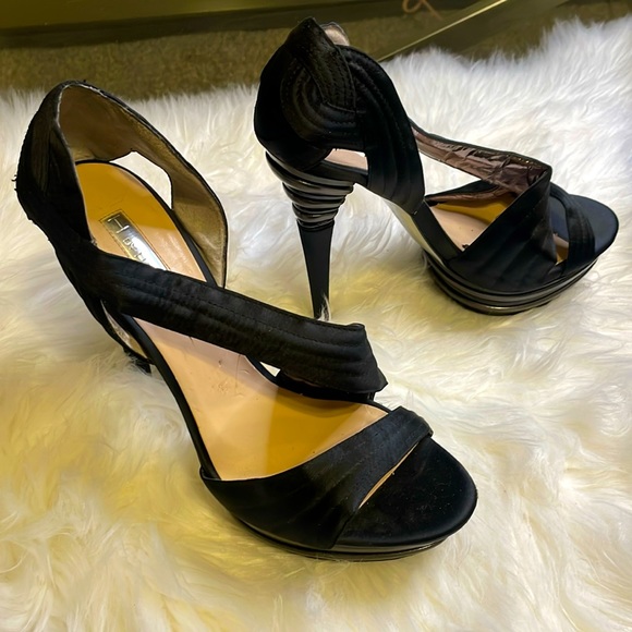 H by Halston | Shoes | H By Halston Black Platform Heels Size 95m ...